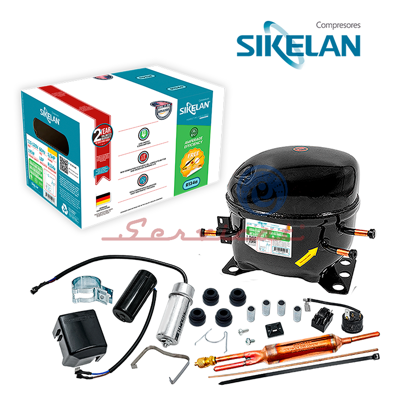 COMPRESOR 1/5HP - R134A - LBP ORIGINAL SIKELAN REFRIGERADORA TODAS LAS ...